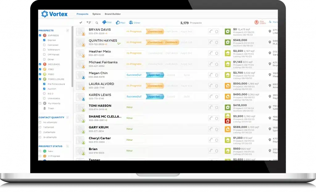 Vortex® - The #1 real estate prospecting platform